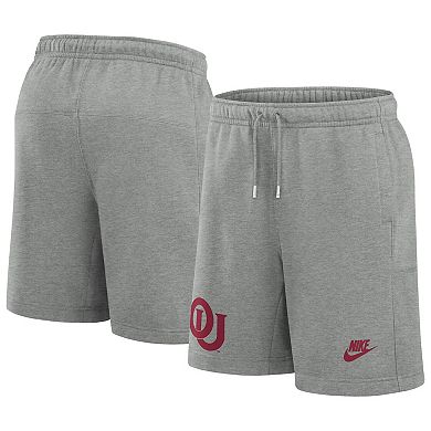 Men's Nike Heather Gray Oklahoma Sooners Legacy Fleece Essential Shorts