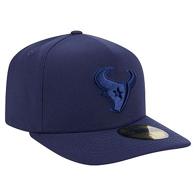 Men's New Era Navy Houston Texans Color Pack A-Frame 59FIFTY Fitted Hat