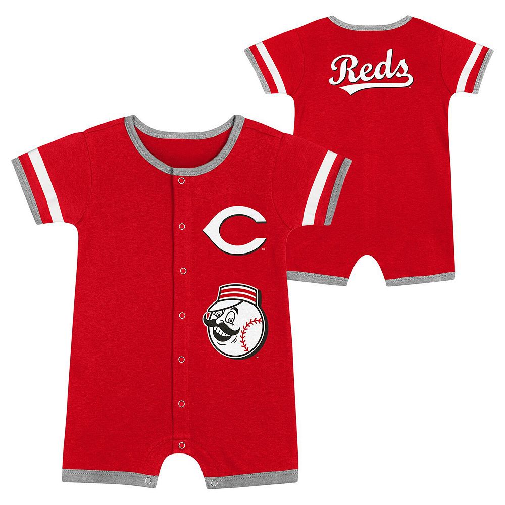 Infant Red Cincinnati Reds Double Hit Coverall 2-Piece Set