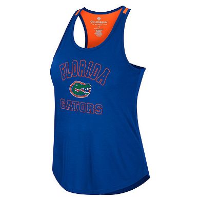 Women's Colosseum Royal Florida Gators 10 Days Racerback Scoop Neck ...