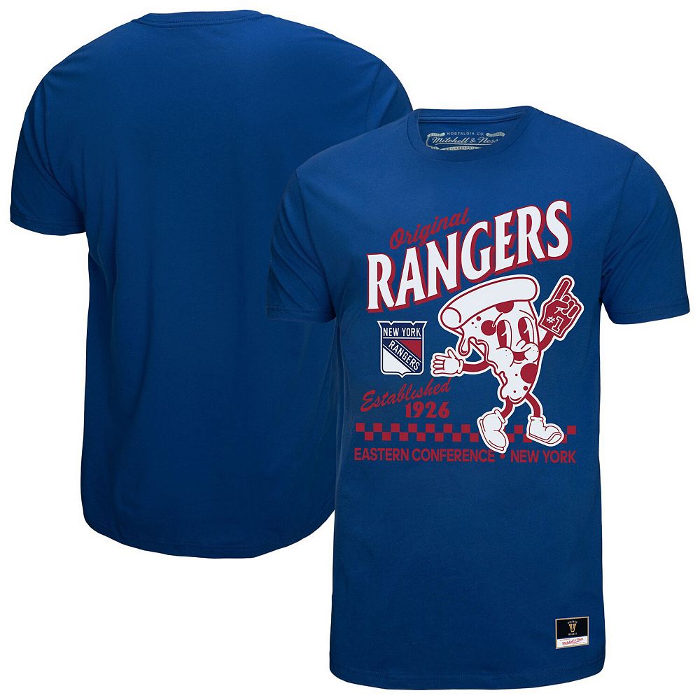 Men's Mitchell & Ness Blue New York Rangers Local Food T-Shirt
