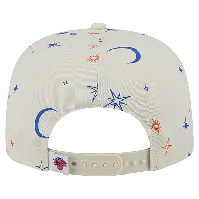 Men's New Era Cream New York Knicks Lunar Golfer Snapback Hat