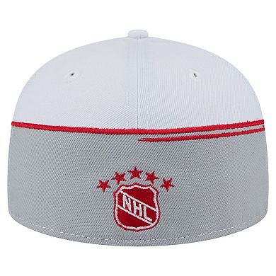 Men's New Era Gray/White Washington Capitals Vintage Color Dip 59FIFTY ...
