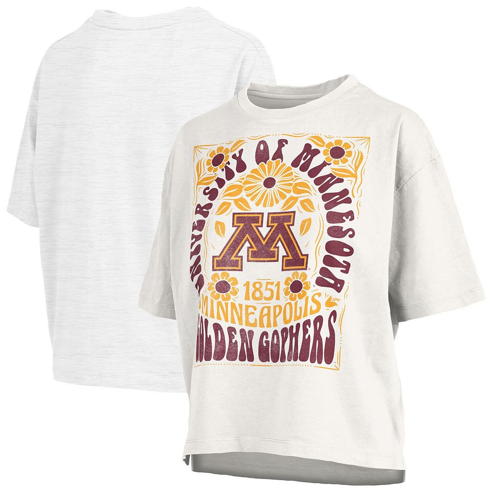 Women's Pressbox White Minnesota Golden Gophers Harmony Oversized Slub ...