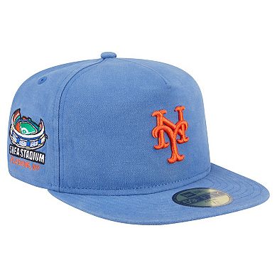 Men's New Era Blue New York Mets Championship Side Flag A-Frame 59FIFTY ...