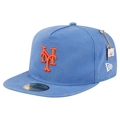Men's New Era Blue New York Mets Championship Side Flag A-Frame 59FIFTY ...