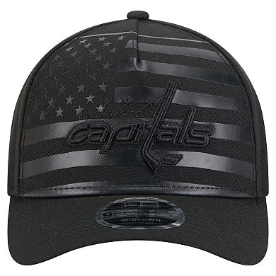 Men's New Era Black Washington Capitals Game Day Stealth Flag 9FORTY A ...