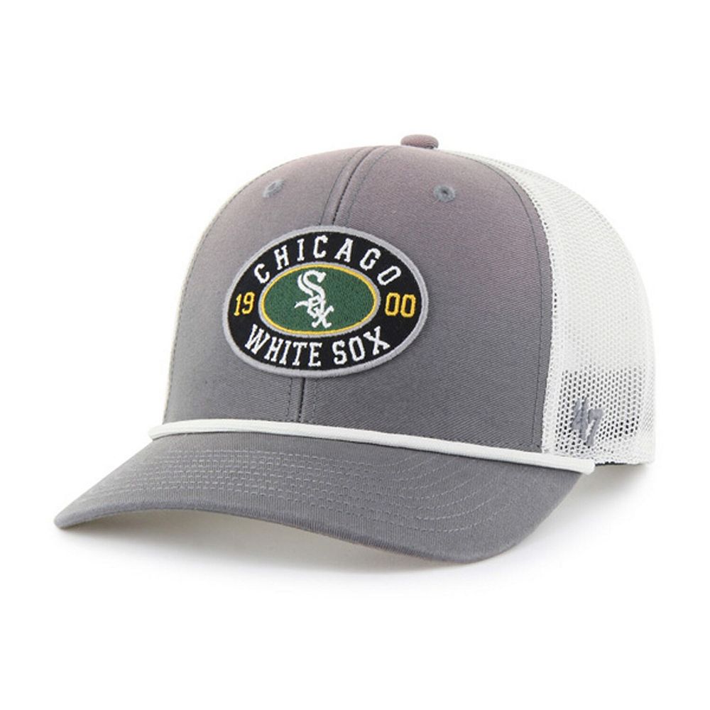 Men's '47 Gray/White Chicago White Sox Tide Sweep Rope Trucker ...
