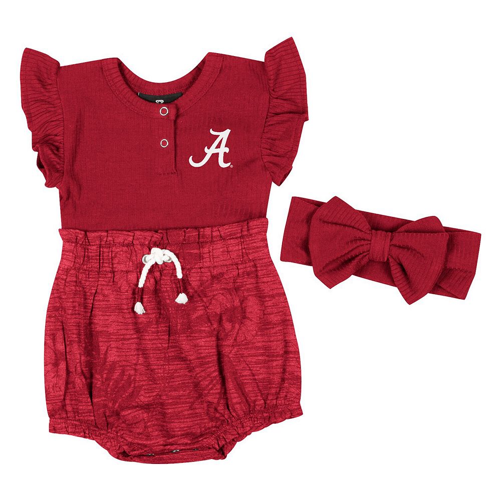 Girls Newborn & Infant Colosseum Crimson Alabama Crimson Tide Two-Piece ...