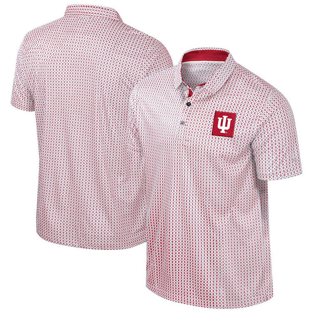 Men's Colosseum Crimson Indiana Hoosiers Big & Tall Marty Rival Polo