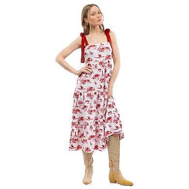 Women's Smith & Quinn Crimson Alabama Crimson Tide Tied Shoulder Tiered ...