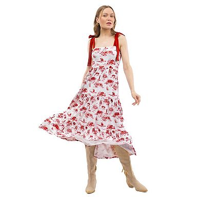 Women's Smith & Quinn Crimson Alabama Crimson Tide Tied Shoulder Tiered ...