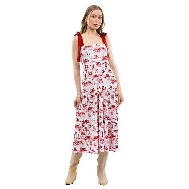 Women's Smith & Quinn Crimson Alabama Crimson Tide Tied Shoulder Tiered ...