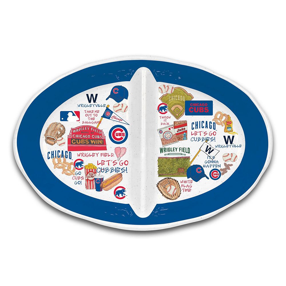 Chicago Cubs Heavyweight Melamine Two-Section Serving Dish