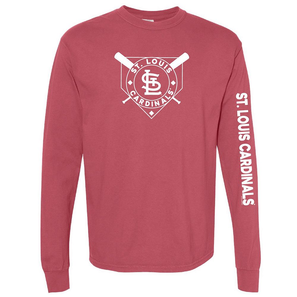 Women's Soft as a Grape Red St. Louis Cardinals Pigment Dye Long Sleeve ...