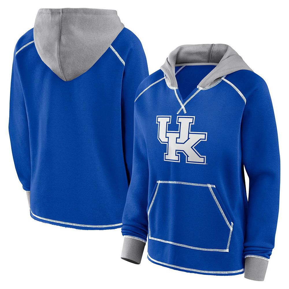 Women's Royal Kentucky Wildcats Boom Fleece Pullover Hoodie