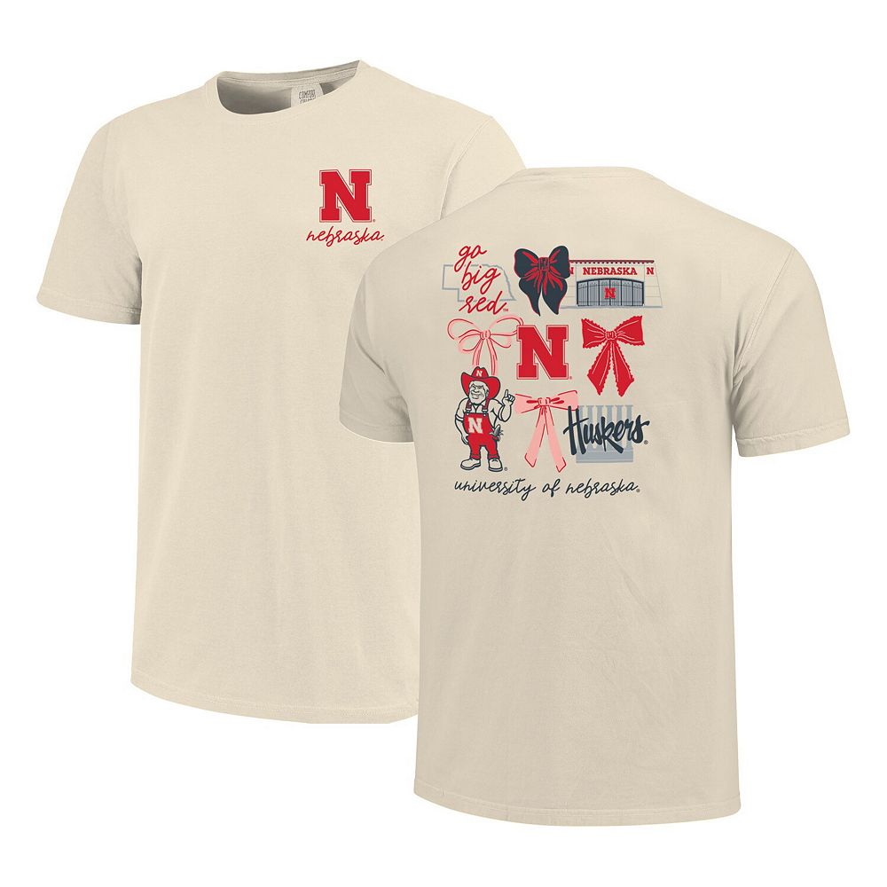 Women's Comfort Colors Cream Nebraska Huskers Coquette T-Shirt
