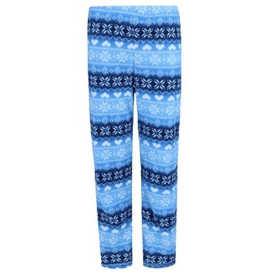 Rene Rofe Girls Snowflake 3pc Henley Long Sleeve Pajama Pants Set