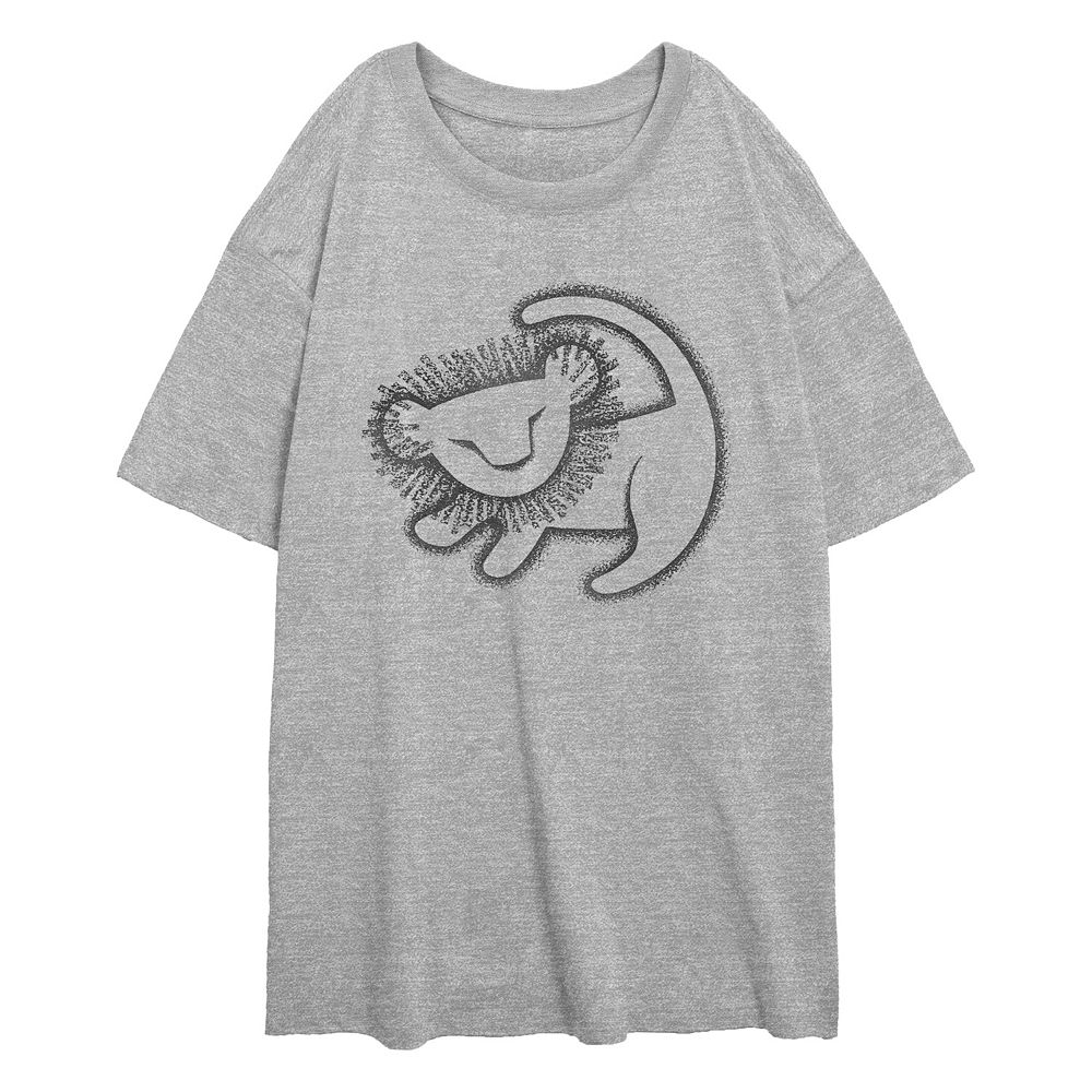 Disney's The Lion King Simba Wall Paint Juniors' Oversized Graphic Tee