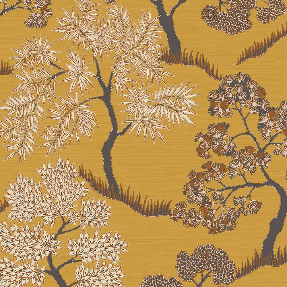 Sublime Trees Ochre Wallpaper