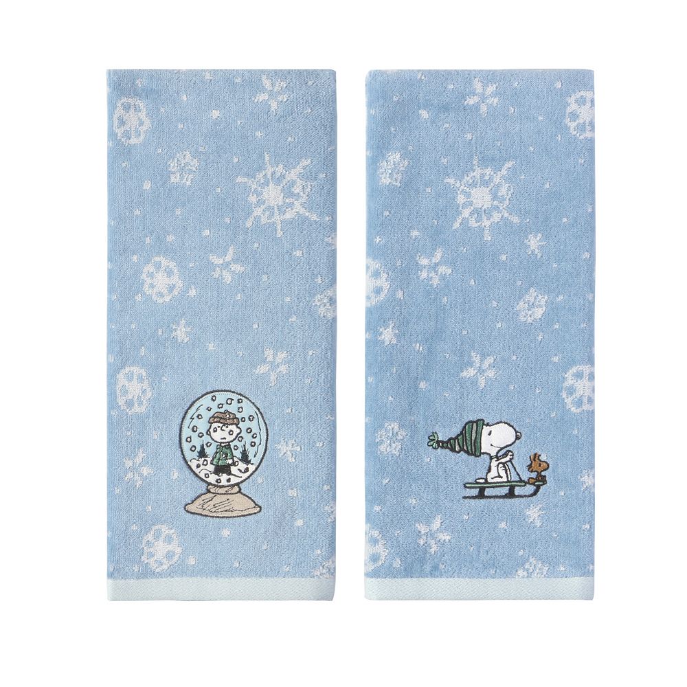 St. Nicholas Square® Peanuts Snow Hand Towels 2-pk.