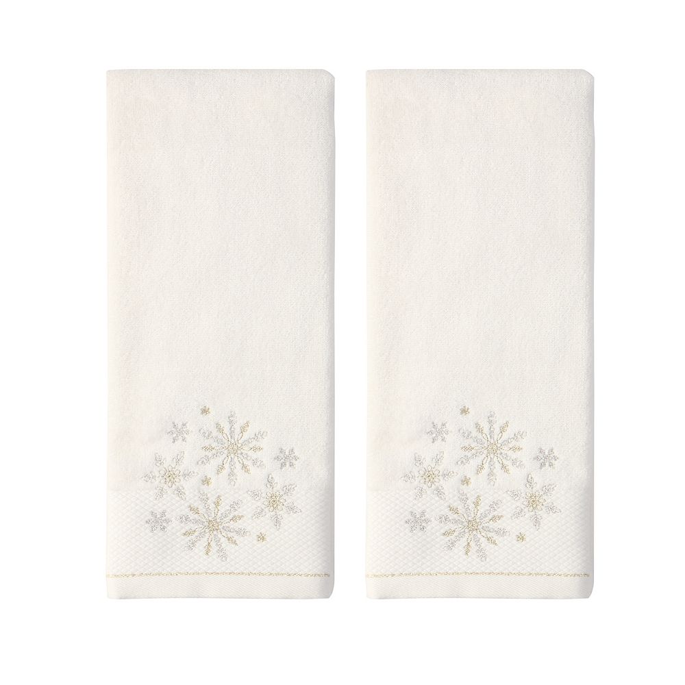 St. Nicholas Square® 2-pc. Embroidered Snowflakes Hand Towel Set