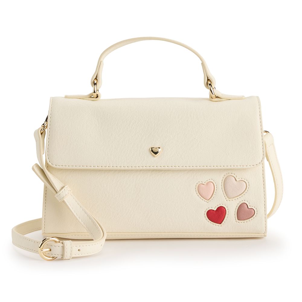 LC Lauren Conrad Cassandra Hearts Top Handle Crossbody Bag