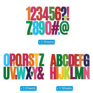 3" Letter Numbers, 24 Pack Stickers Self Adhesive Big Font Alphabet ...