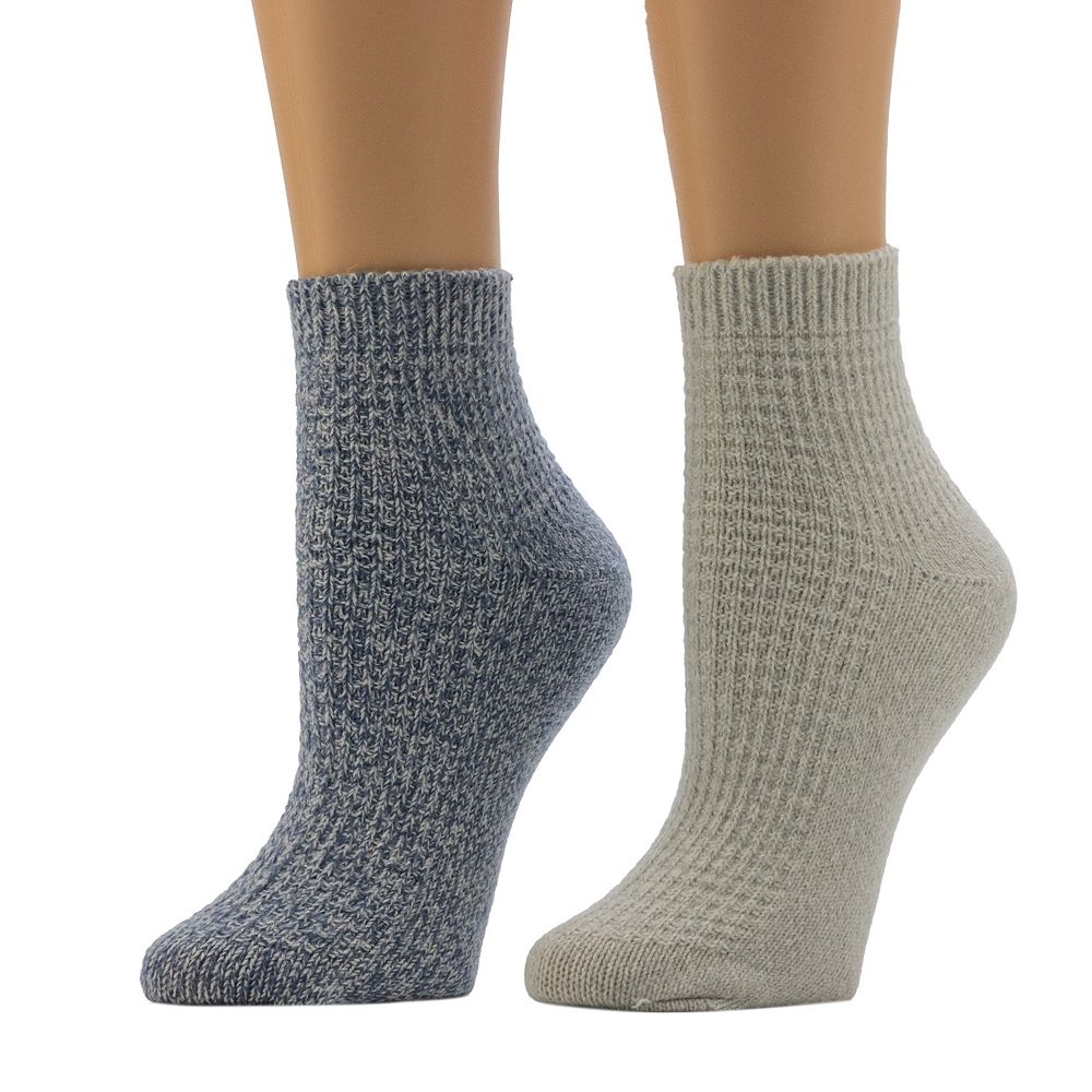 Women's Cuddl Duds Plushfill* 2-pk. Demi Crew Socks