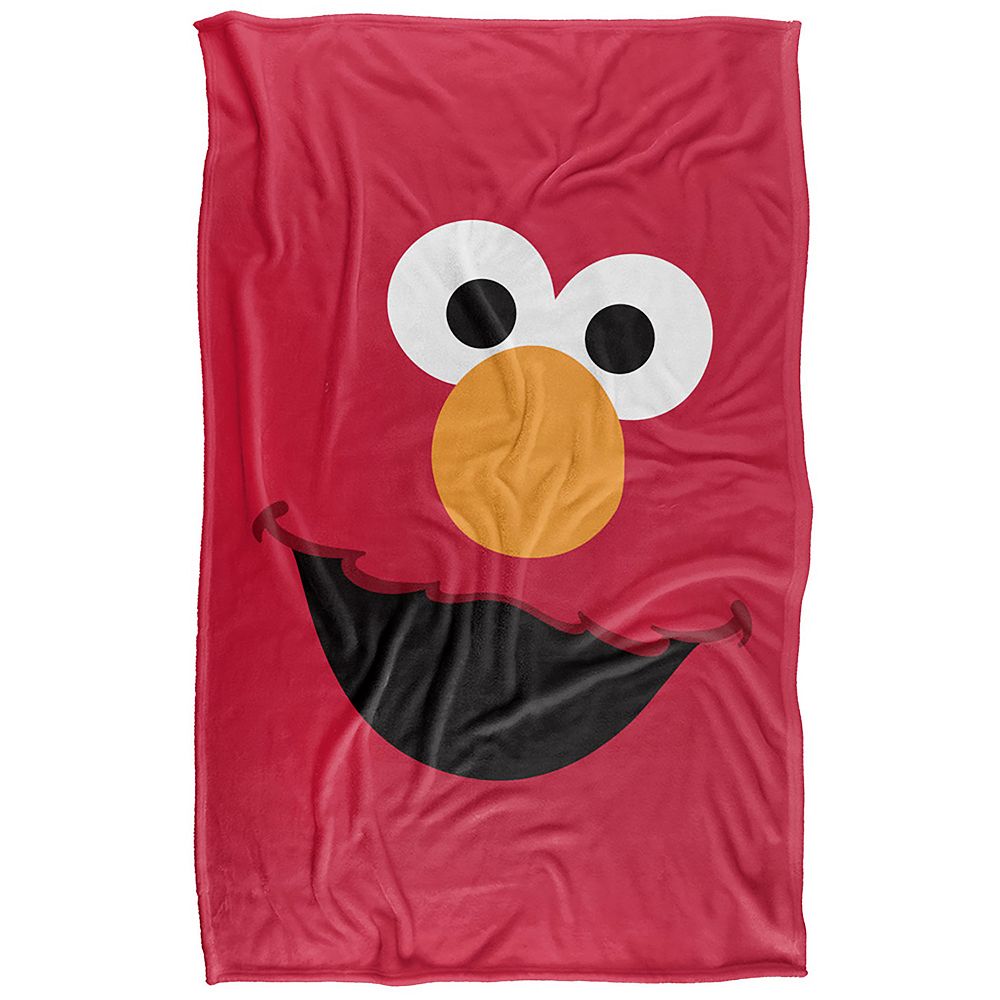 Sesame Street Elmo Face Fleece Touch Blanket