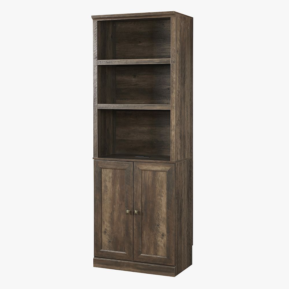 Merax 1 Doors Bookshelf with USB Port and 3 Open Shelves Bookcase Side ...