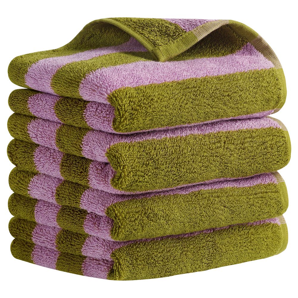 Striped Hand Towels Set, Absorbent Soft Towel for Kitchen Spa Workout 4 ...