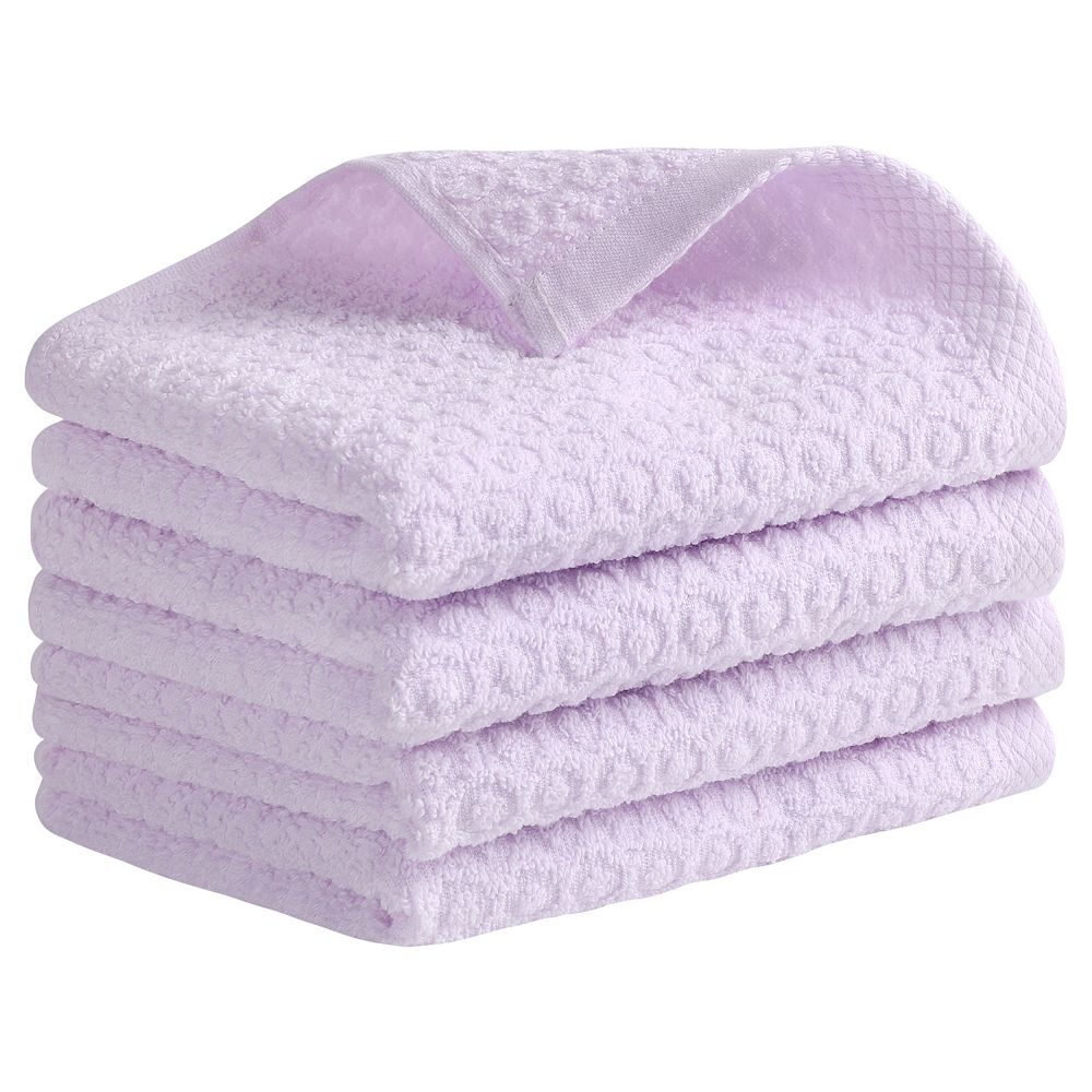 Solid Bathroom Hand Towels, 13" x 29" Cotton Hand Towel Set, Absorbent ...