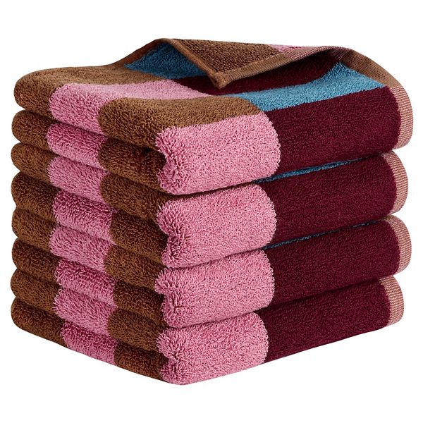 Checkered Cotton Hand Towels for Bathroom, Soft Absorbent Bathroom Hand ...