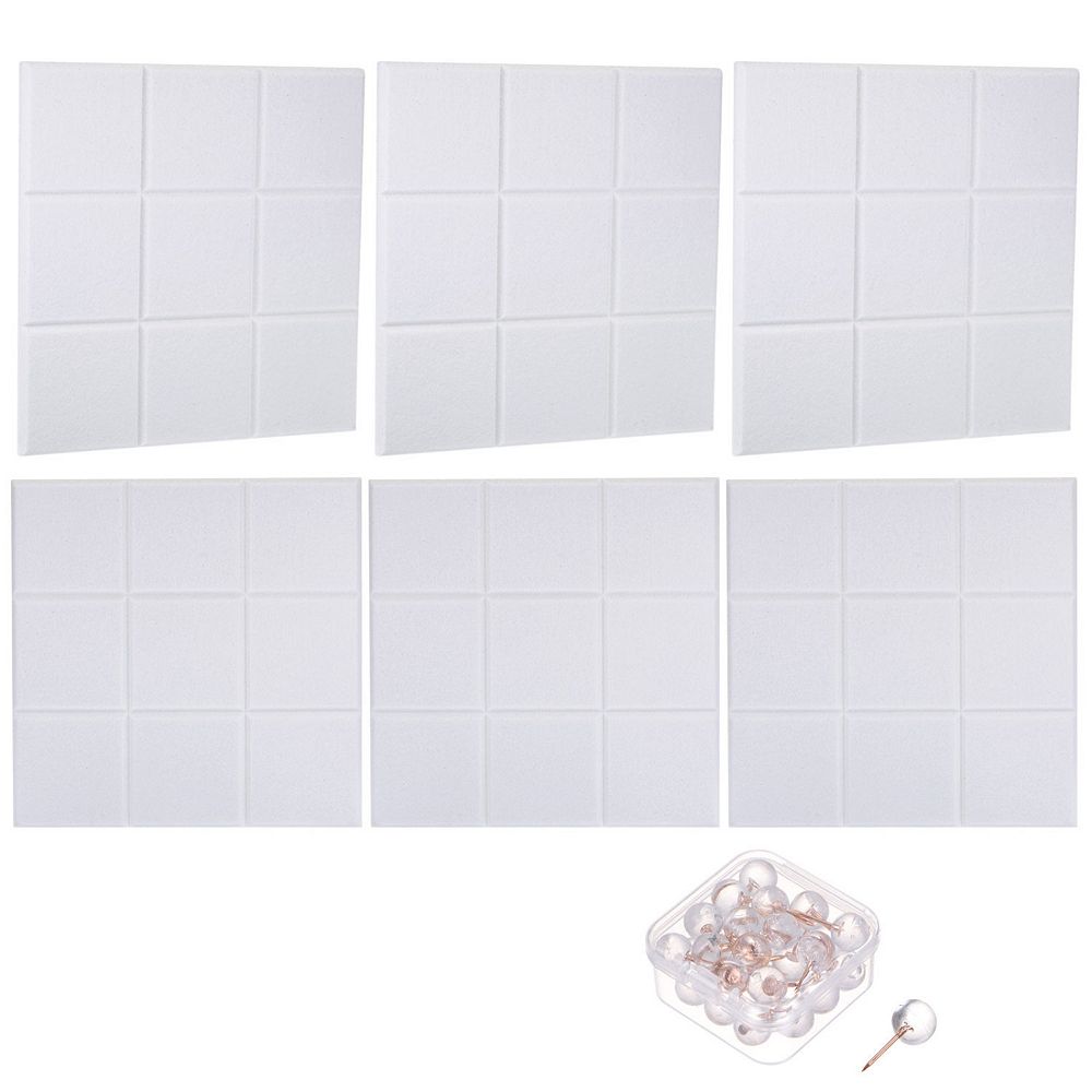 Felt Bulletin Board 12"x12" 6 Packs Self Adhesive Textured Square Felt ...