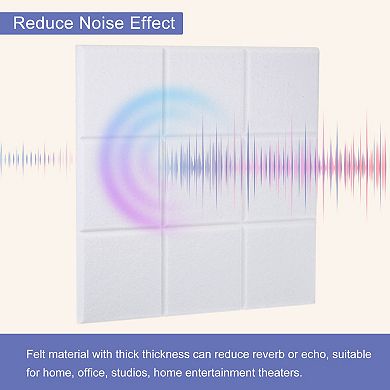 Felt Bulletin Board 12"x12" 6 Packs Self Adhesive Textured Square Felt ...