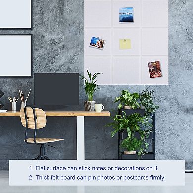 Felt Bulletin Board 12"x12" 6 Packs Self Adhesive Textured Square Felt ...