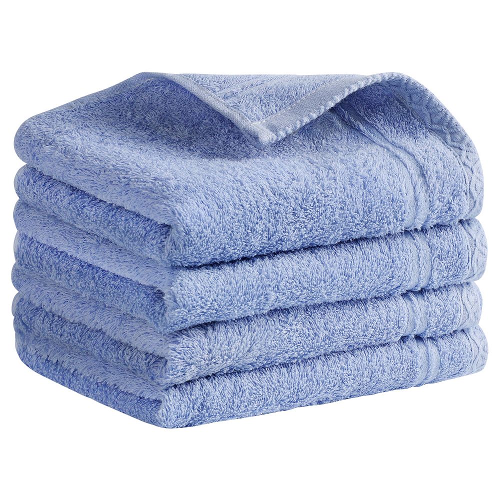 Cotton Hand Towels, Solid Soft Absorbent Hand Towel for Bathroom 4 Pack