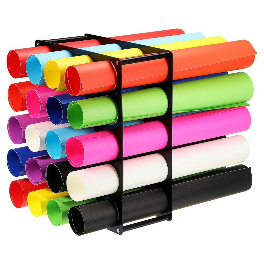 Vinyl Roll Storage Rack, Acrylic Vinyl Roll Holder for Up to 20-Holes ...