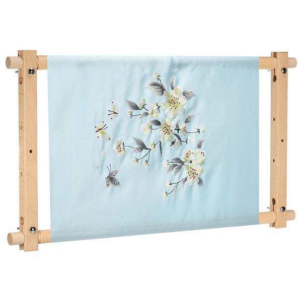 Needlepoint Embroidery Tapestry Scroll Frame, 21"x12" Beech Wood Cross ...