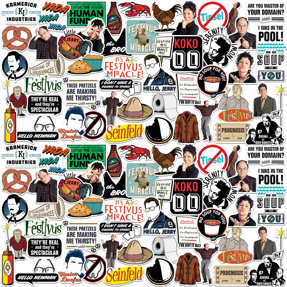 Assorted Seinfeld Variety Vinyl Stickers 100-pk.