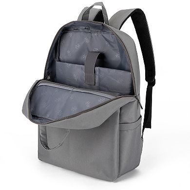 IZOD Wisdom Slim Softside Laptop Backpack with USB Charging Port