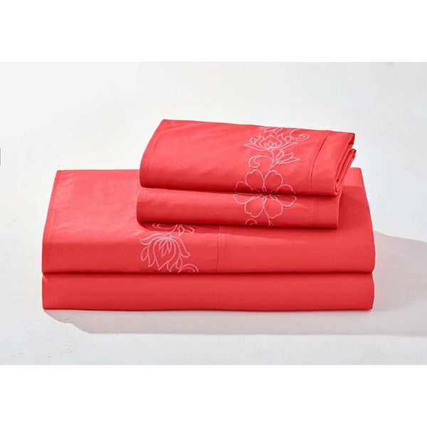BrylaneHome Anna Embroidered Sheet Set
