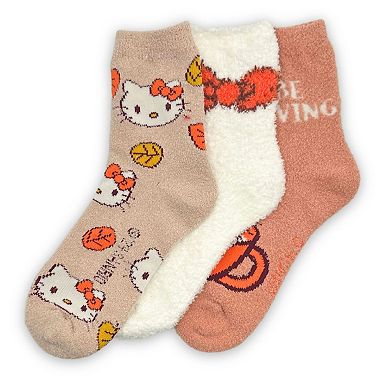 Women's Hello Kitty 3-pk. Fuzzy Socks Set
