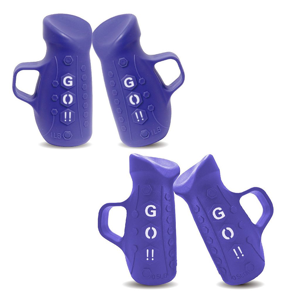 Hand Dumbbell Hand Weights, Go Pods, 3lb set (1 lb x 2 and 0.5 lb x 2)