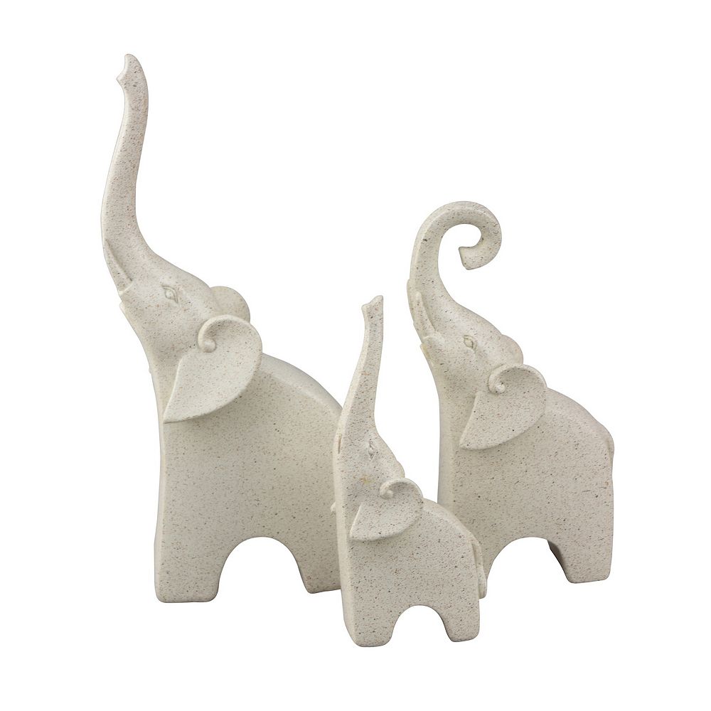 Elephant Table Decor - White