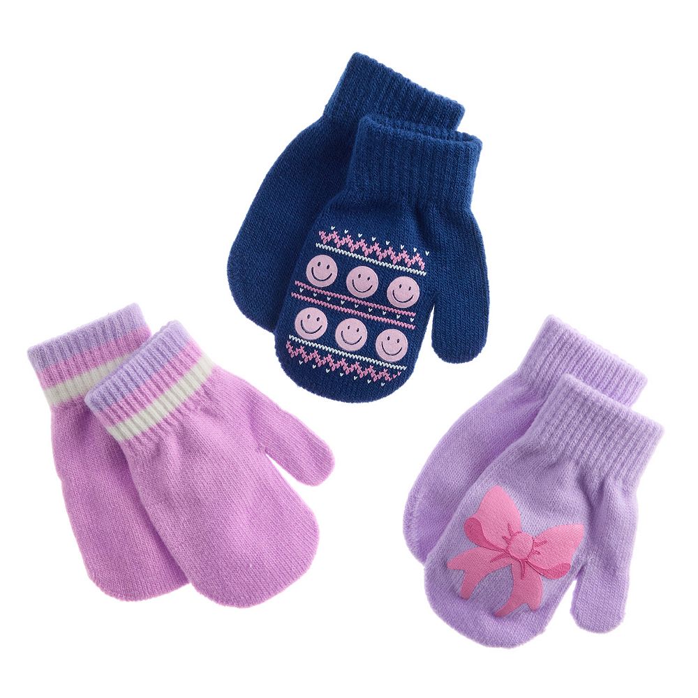 Toddler Girl Addie & Tate 3-pk. Mittens