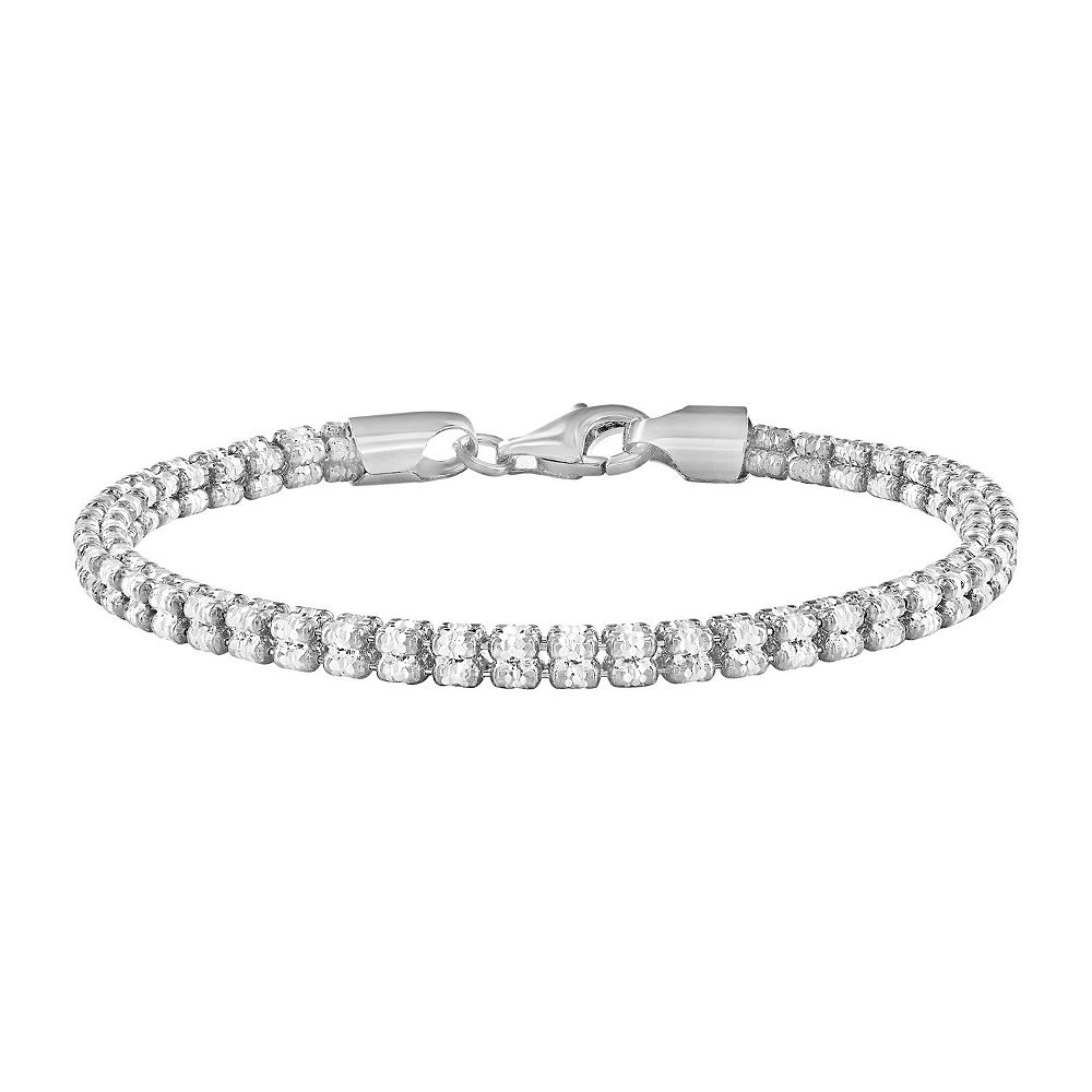 NYC Sterling Sterling Silver 4 mm Ice Chain Bracelet