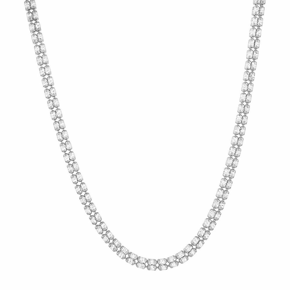 NYC Sterling Sterling Silver 4 mm High Polish Ice Chain Necklace