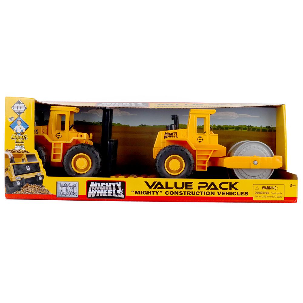 Mighty Wheels 2 Pack Roller & Forklift Construction Vehicle Set